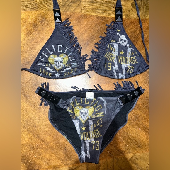 Affliction | Swim | Nwt Sexy Skimpy Discontinued Affliction High ...